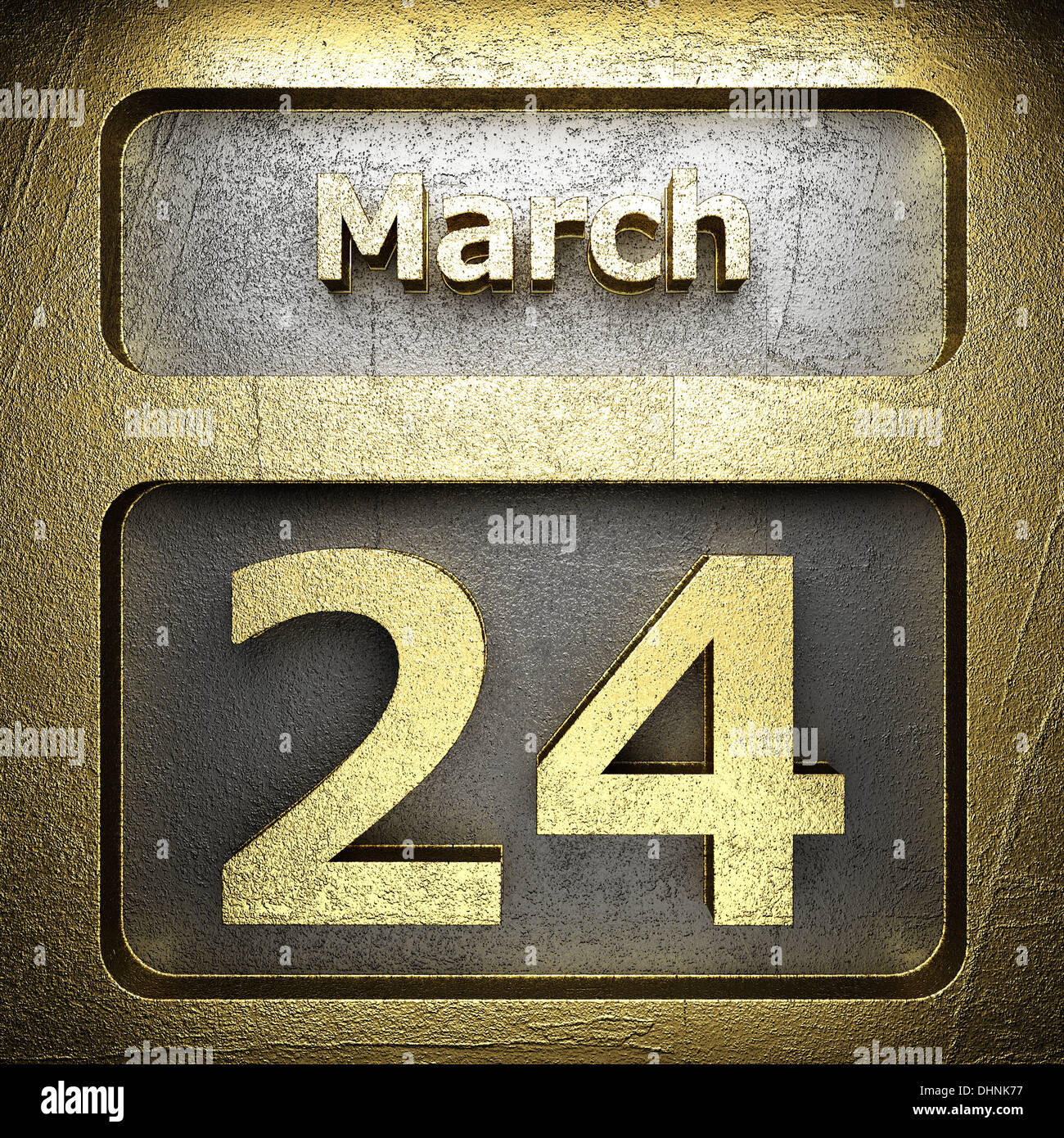 march 24 golden sign Stock Photo - Alamy