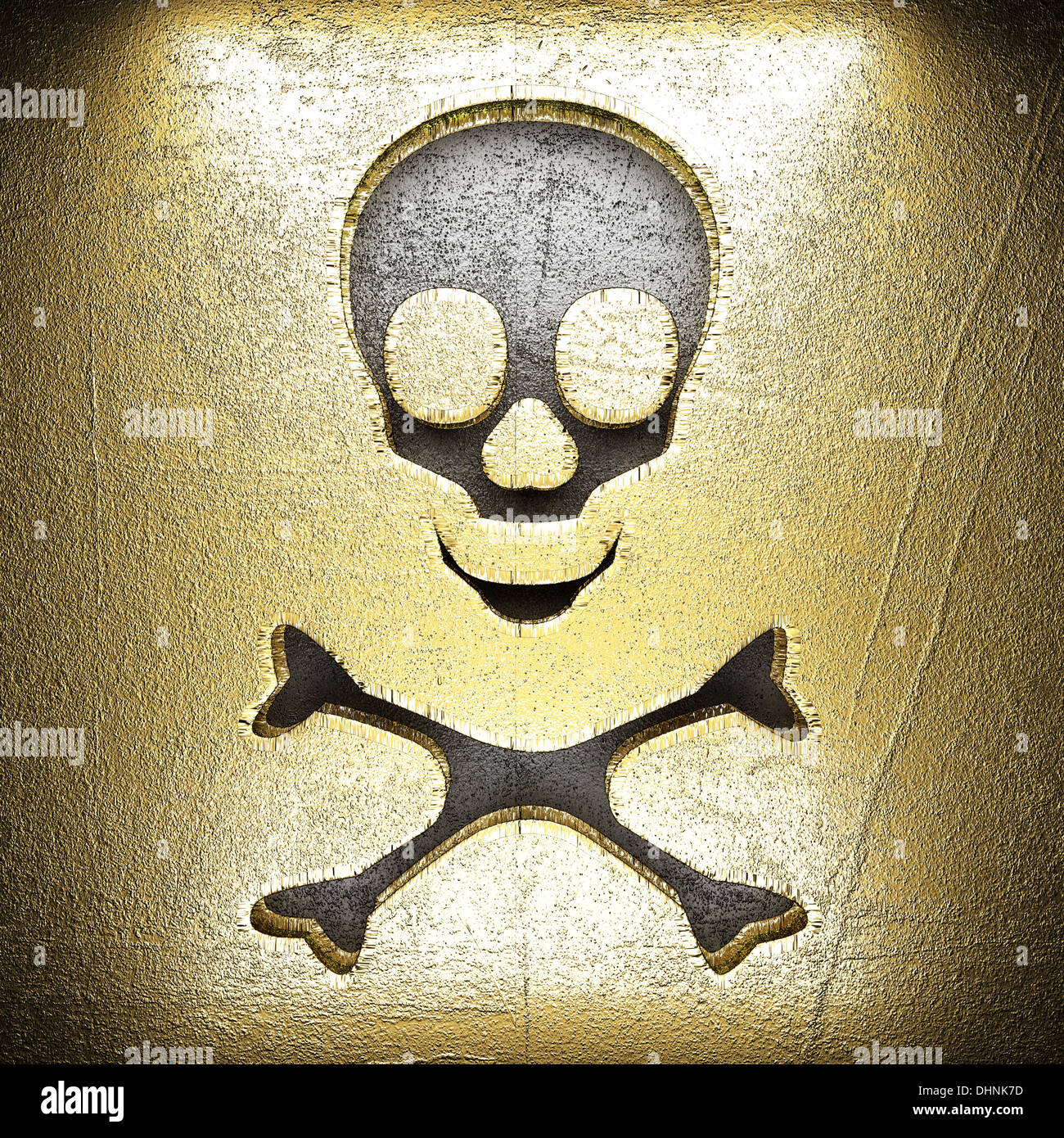 golden sign on steel Stock Photo - Alamy