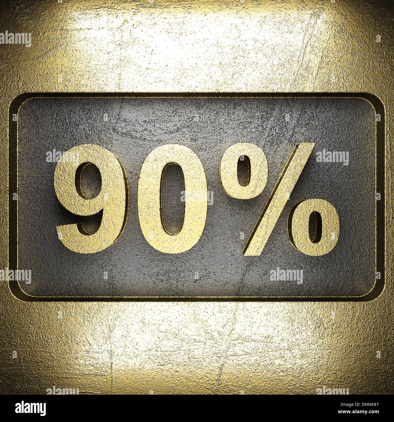 golden sign on steel Stock Photo - Alamy