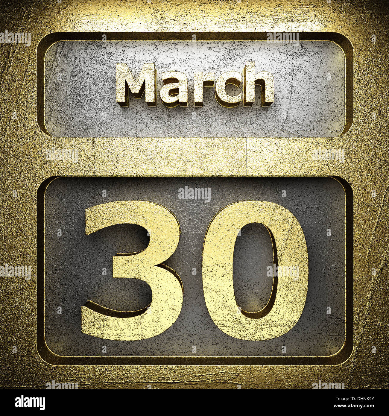 march 30 golden sign Stock Photo - Alamy