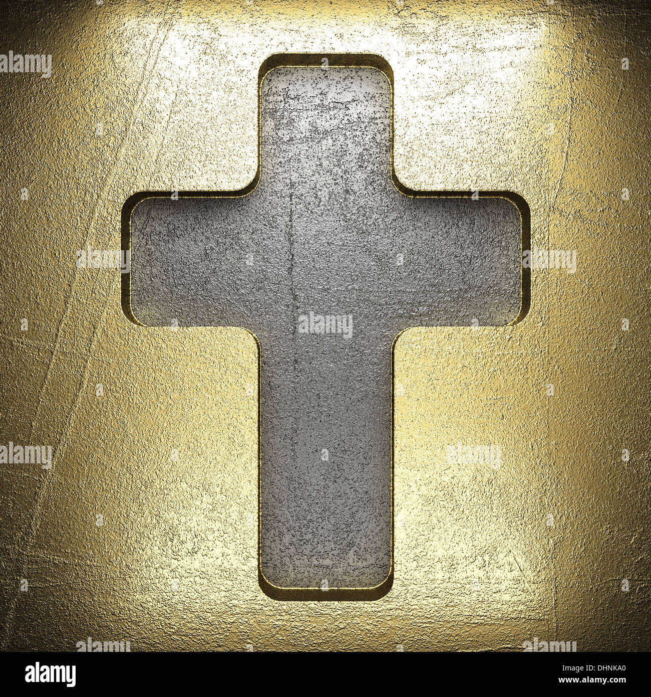 golden sign on steel Stock Photo - Alamy