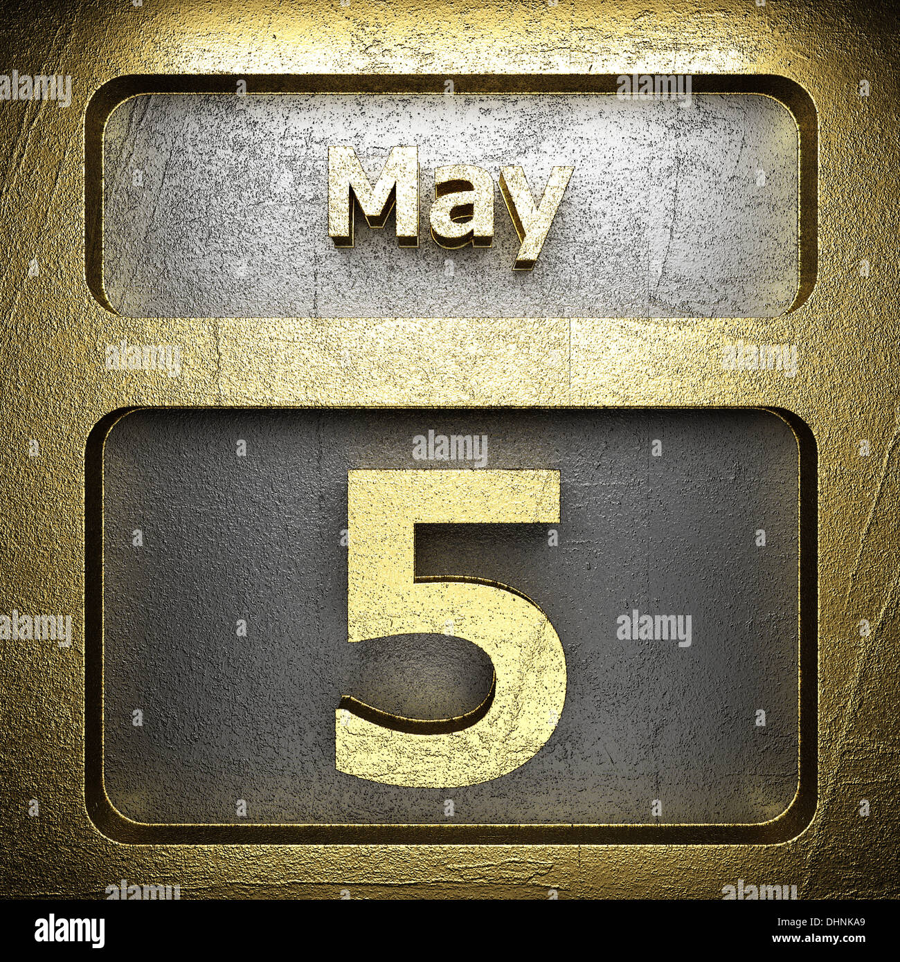 may 5 golden sign Stock Photo - Alamy