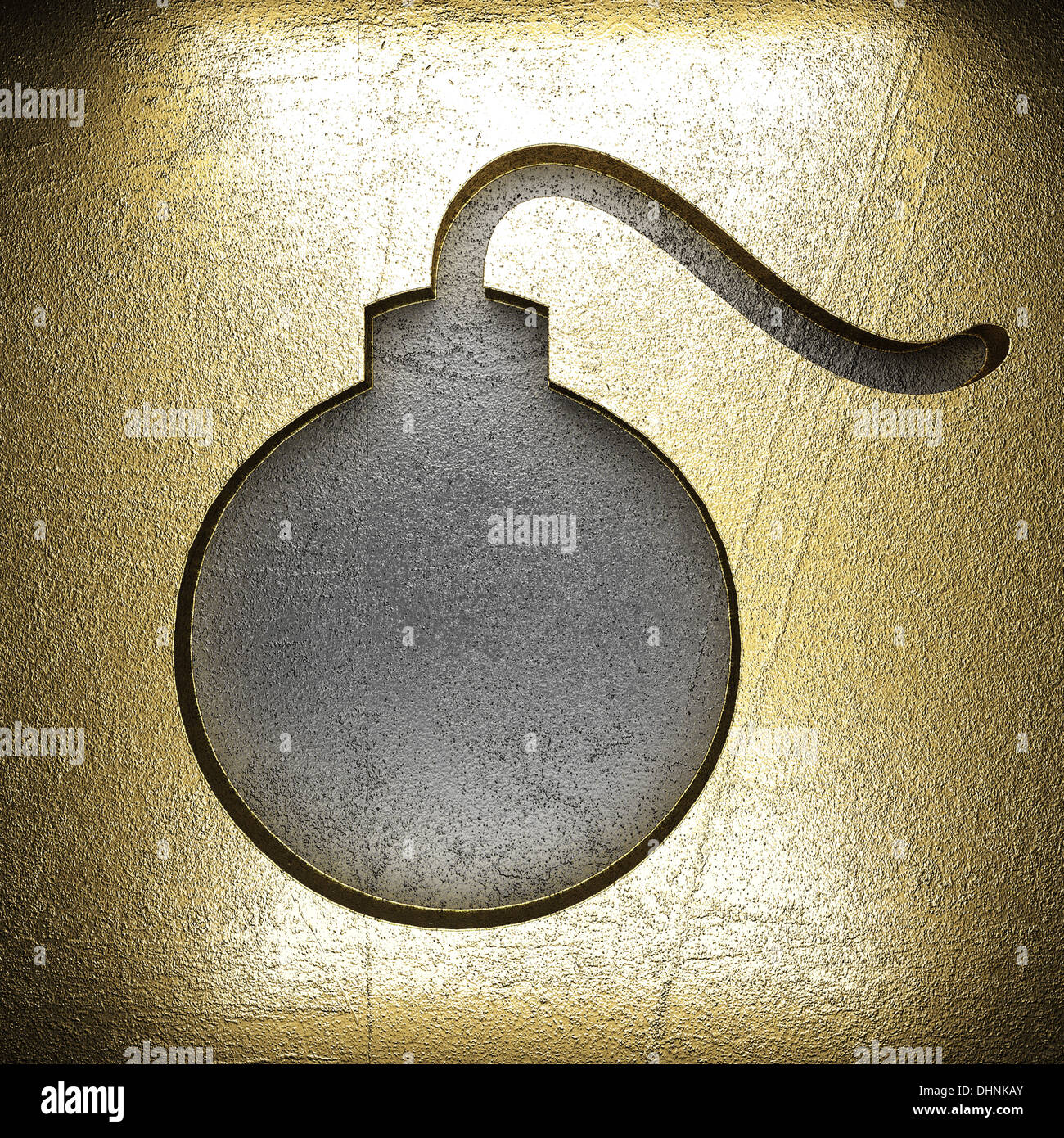 golden sign on steel Stock Photo - Alamy