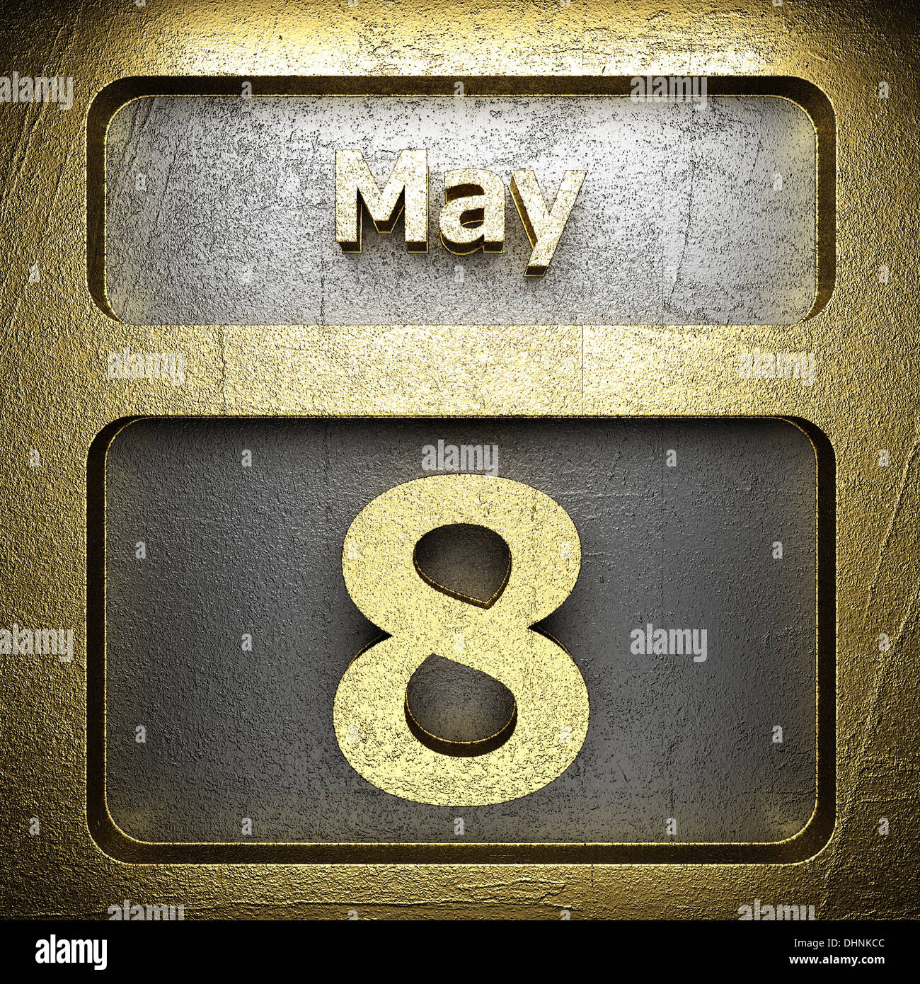may 8 golden sign Stock Photo - Alamy