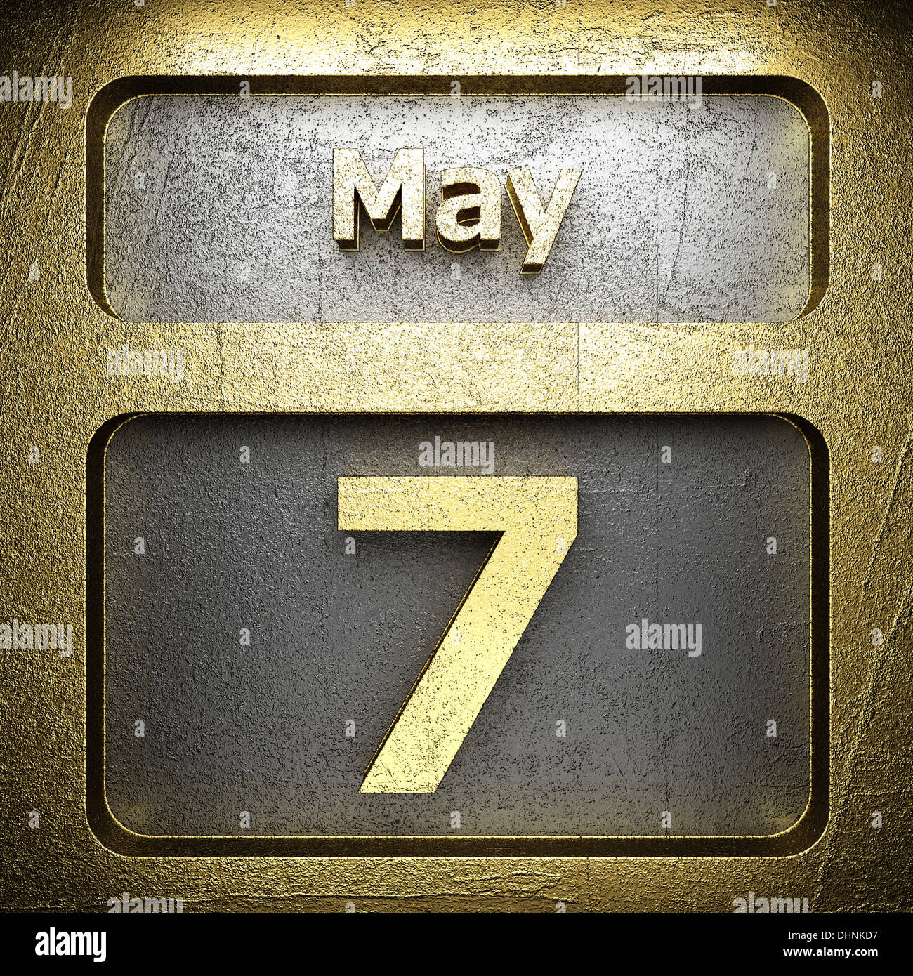 may 7 golden sign Stock Photo - Alamy