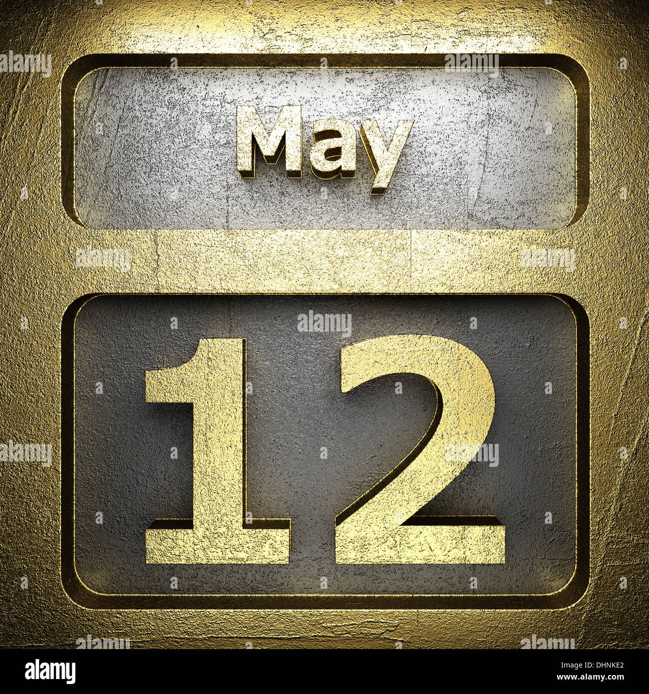 may 12 golden sign Stock Photo - Alamy