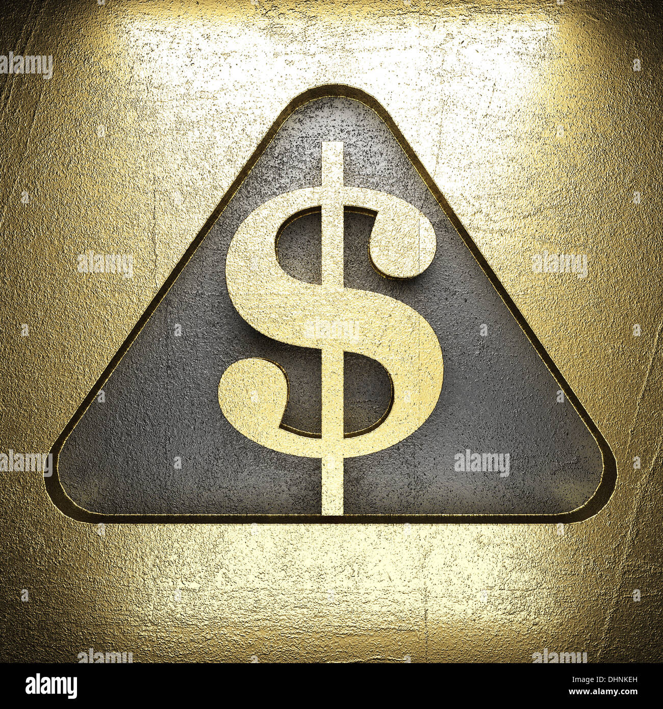 golden sign on steel Stock Photo - Alamy