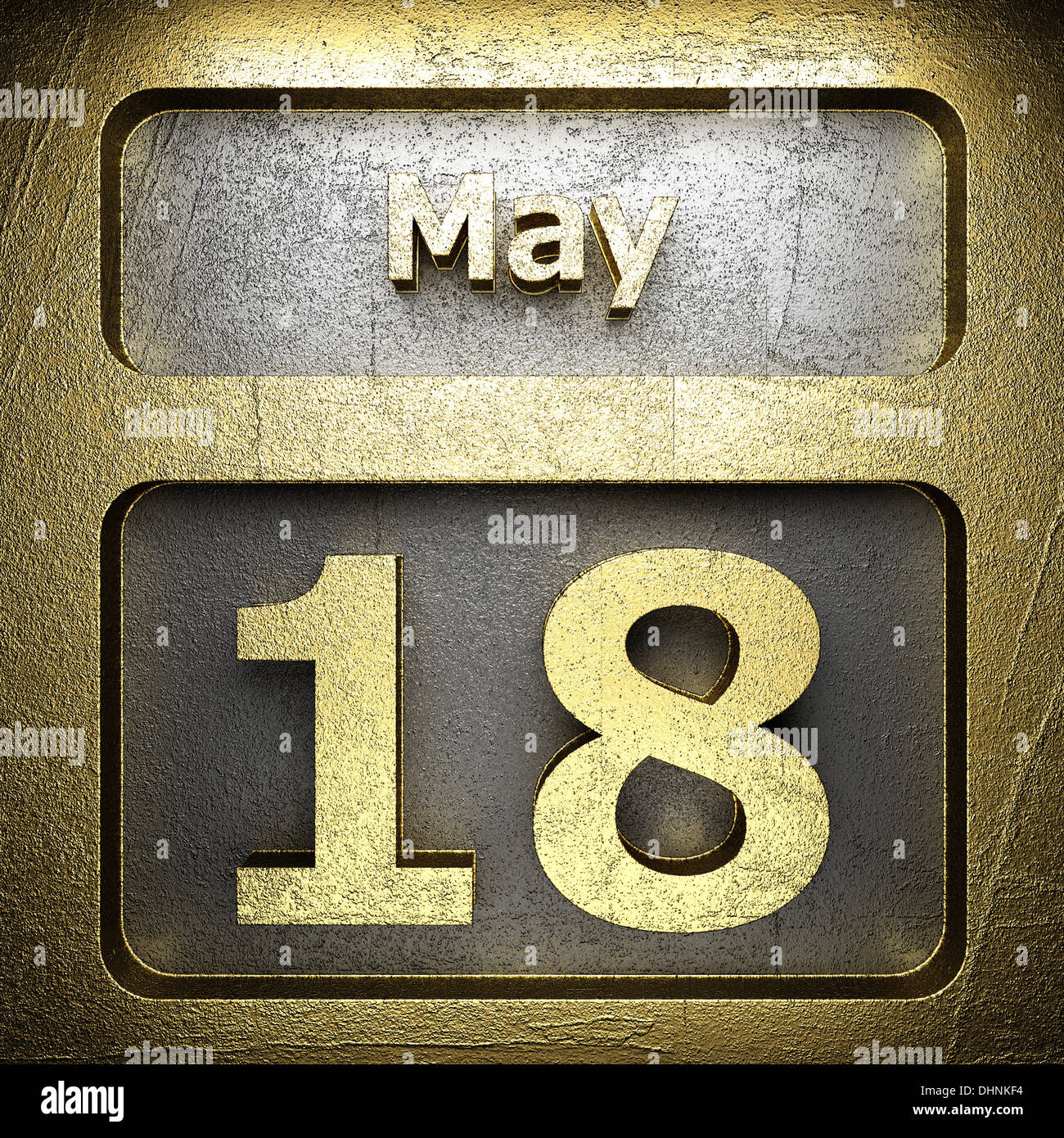 may 18 golden sign Stock Photo - Alamy