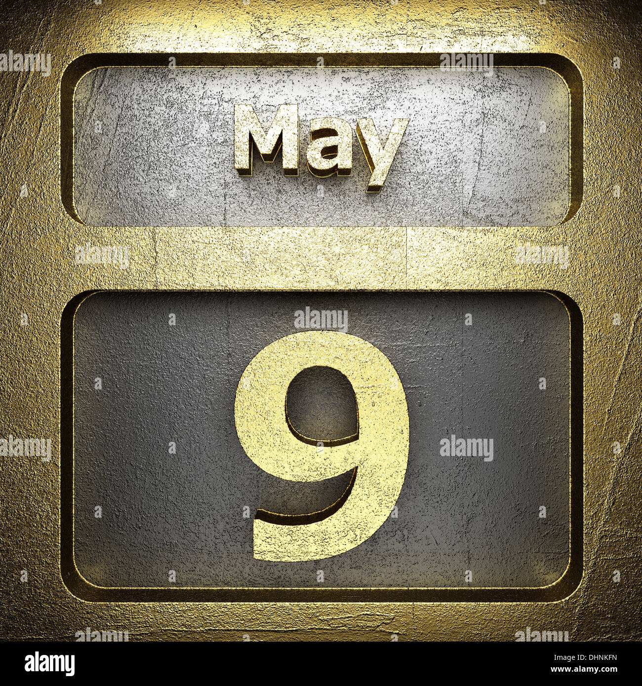 may 9 golden sign Stock Photo - Alamy
