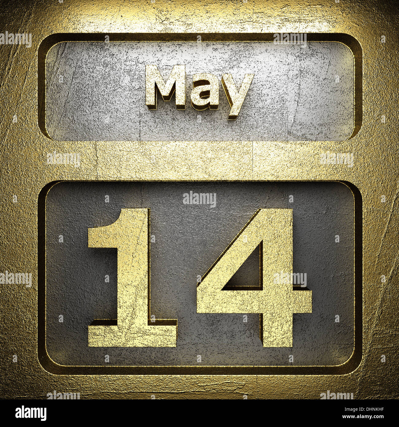 may 14 golden sign Stock Photo - Alamy