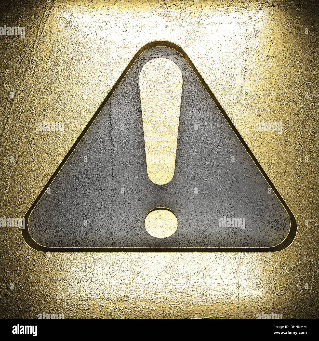 golden sign on steel Stock Photo - Alamy
