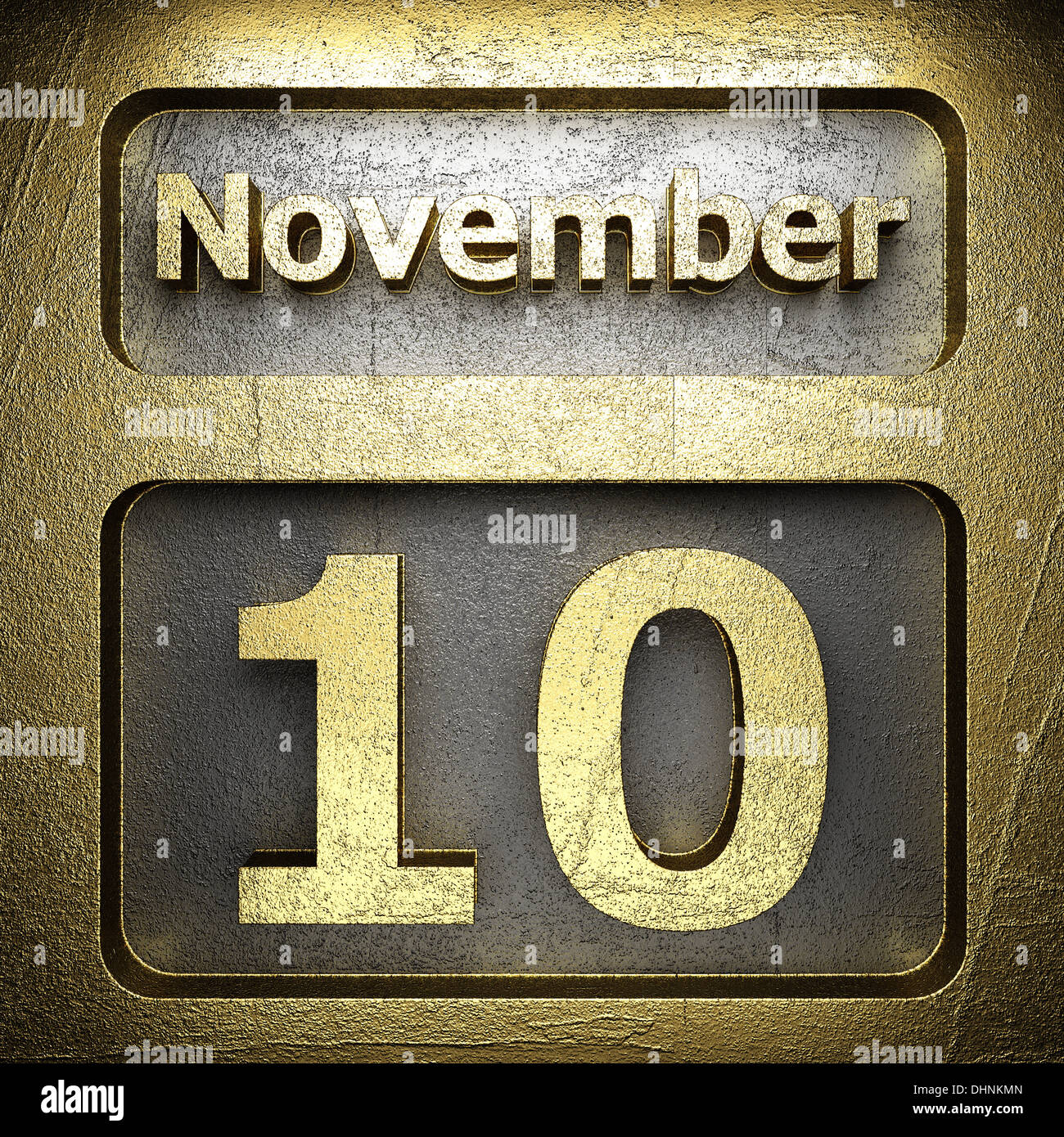 november 10 golden sign Stock Photo - Alamy