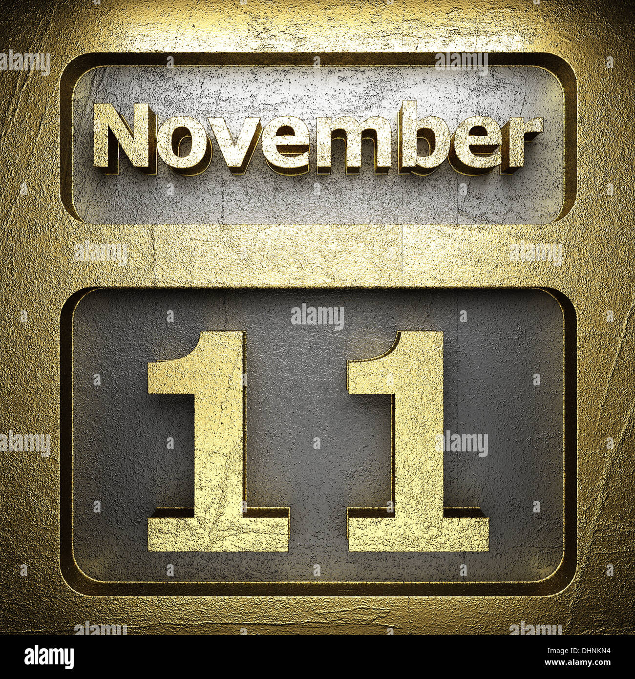 november 11 golden sign Stock Photo - Alamy