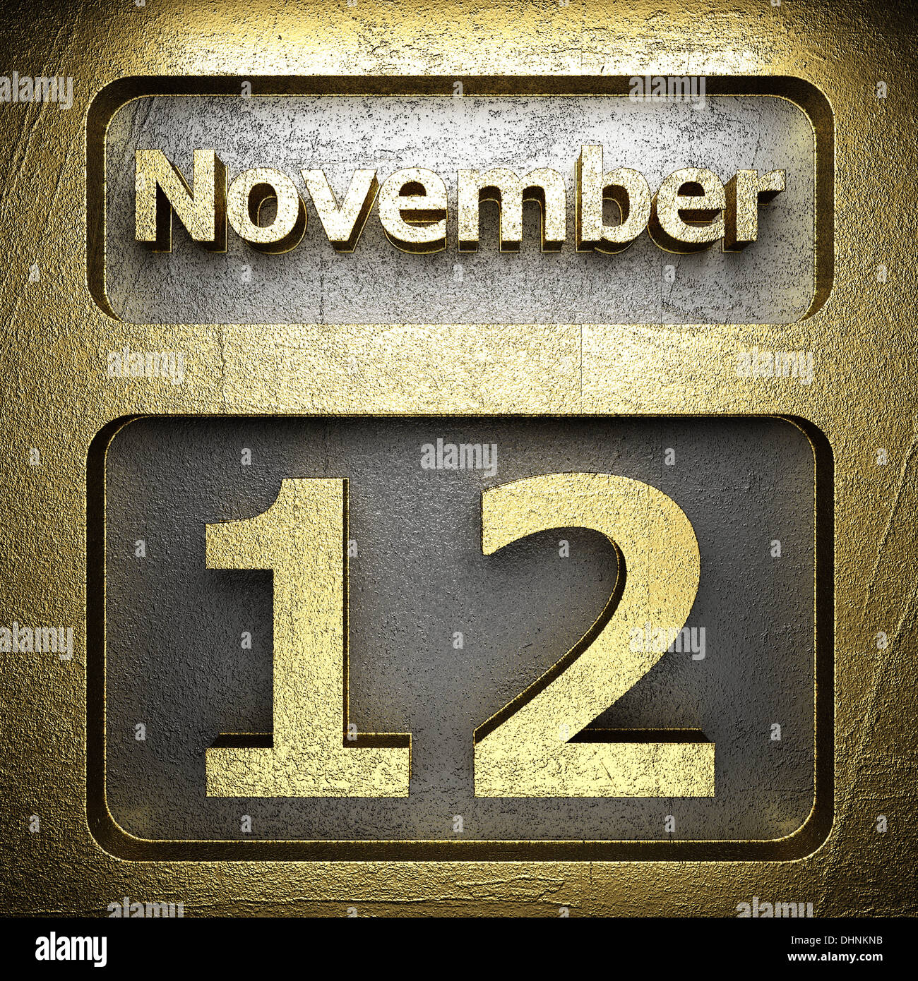november 12 golden sign Stock Photo - Alamy