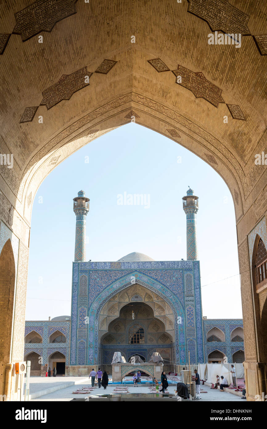 view towards qibla iwan, Friday Mosque, Isfahan, Iran Stock Photo - Alamy