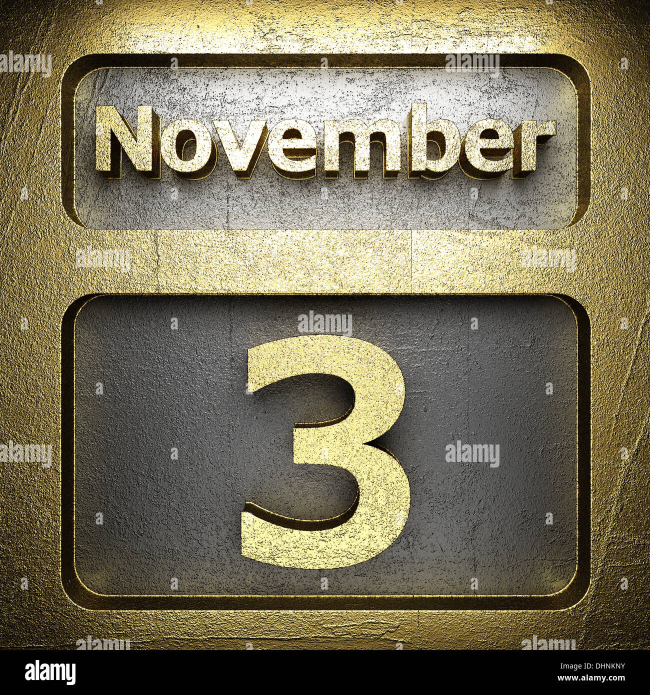 november 3 golden sign Stock Photo - Alamy