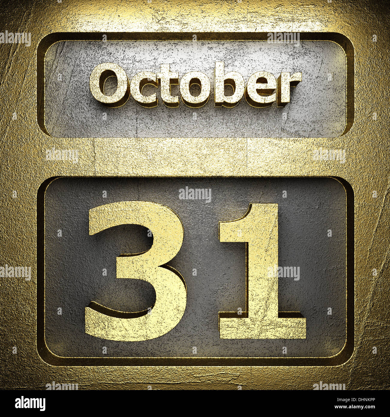 october 31 golden sign Stock Photo - Alamy