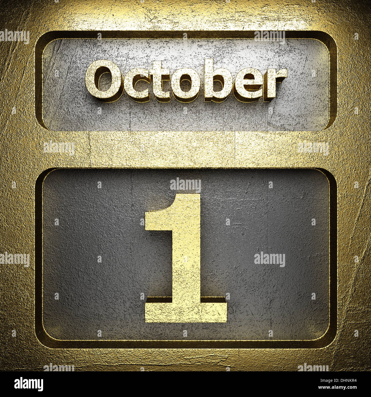 october 1 golden sign Stock Photo - Alamy