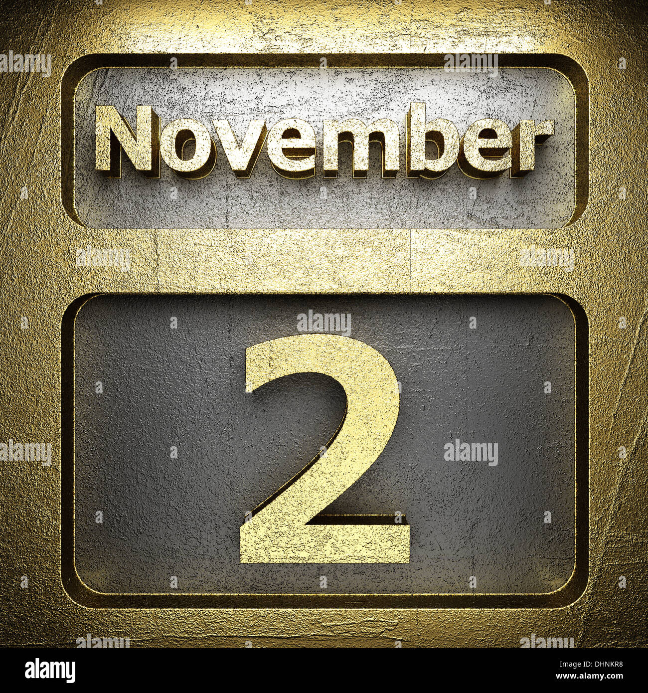 november 2 golden sign Stock Photo - Alamy