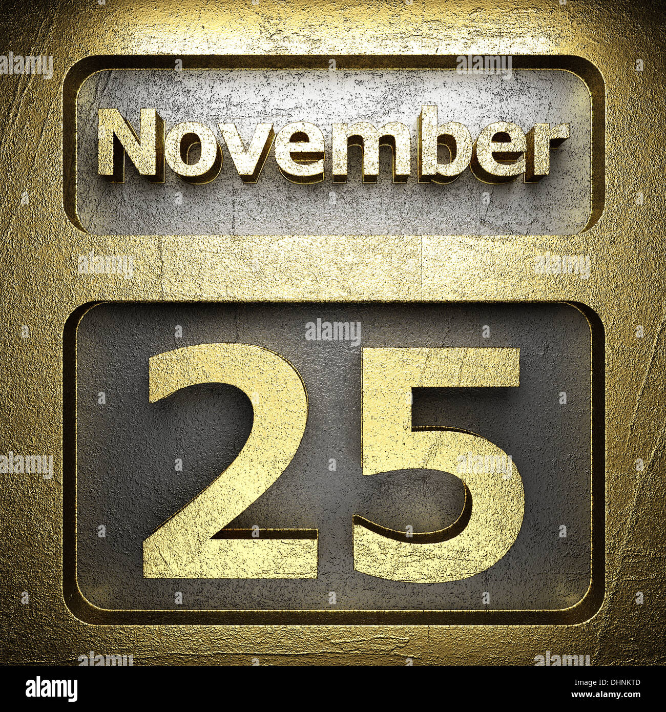 november 25 golden sign Stock Photo - Alamy
