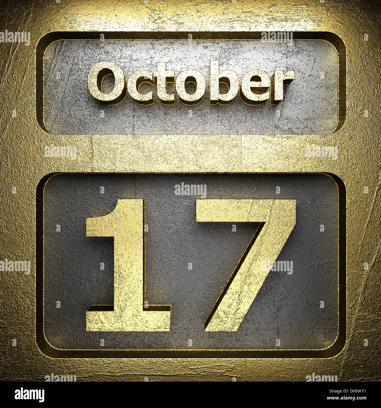 october 17 golden sign Stock Photo - Alamy