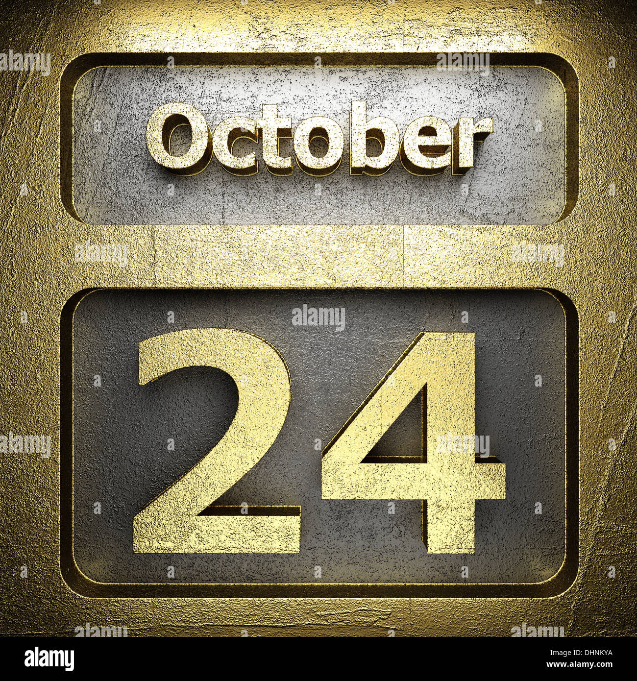 october 24 golden sign Stock Photo - Alamy
