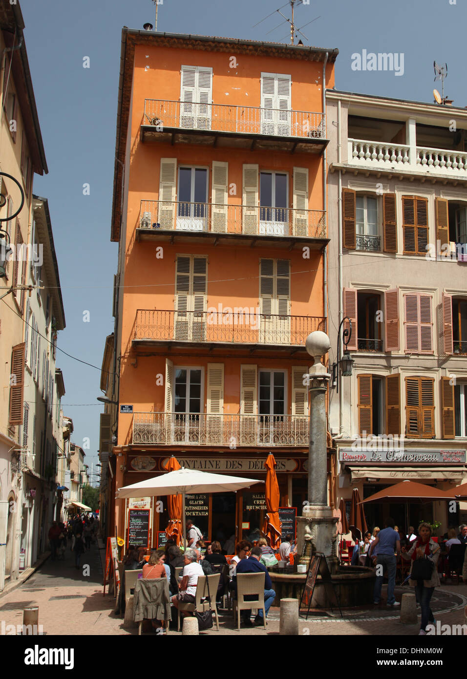 Cafe in Antibes Stock Photo - Alamy