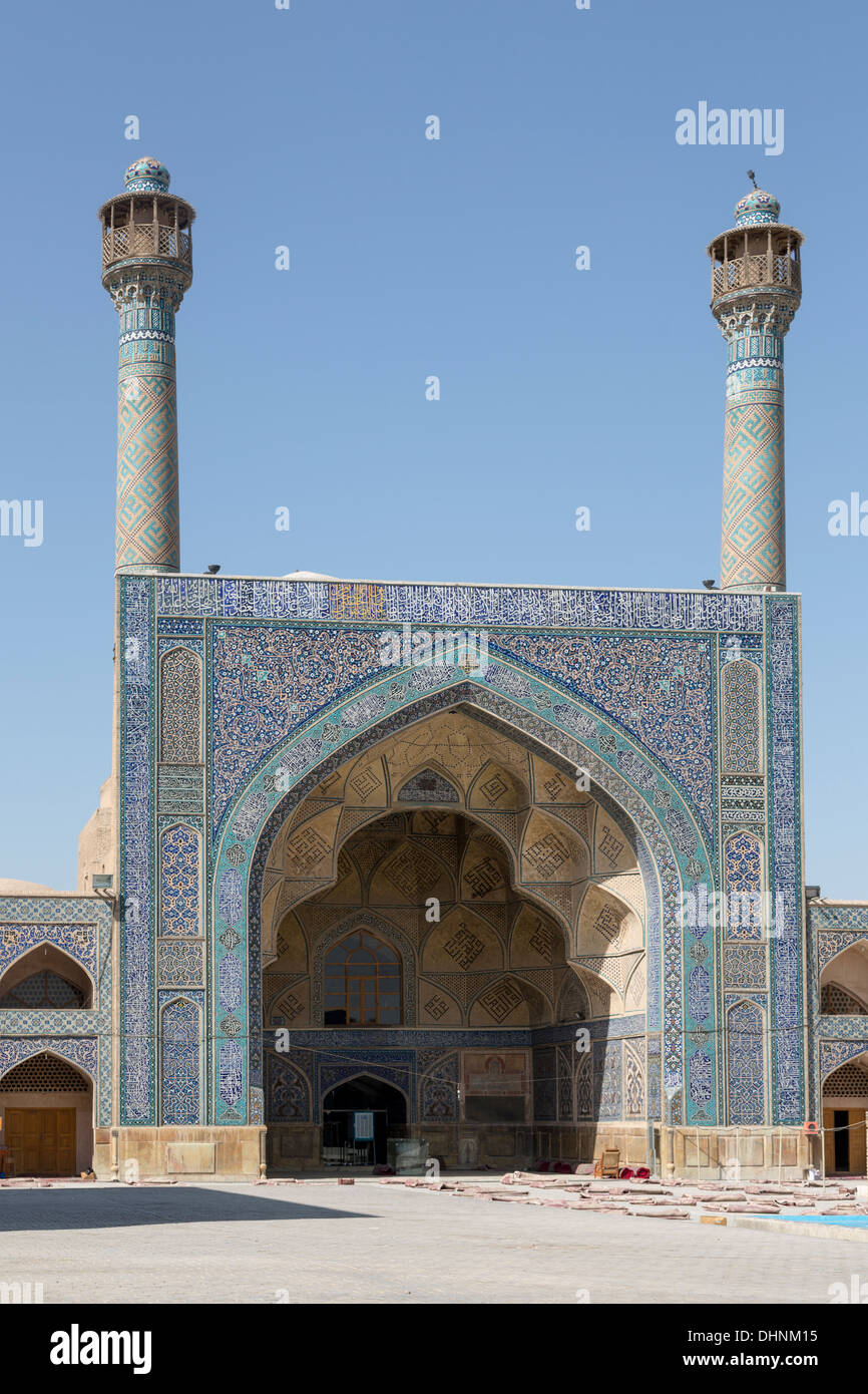view towards qibla iwan, Friday Mosque, Isfahan, Iran Stock Photo - Alamy