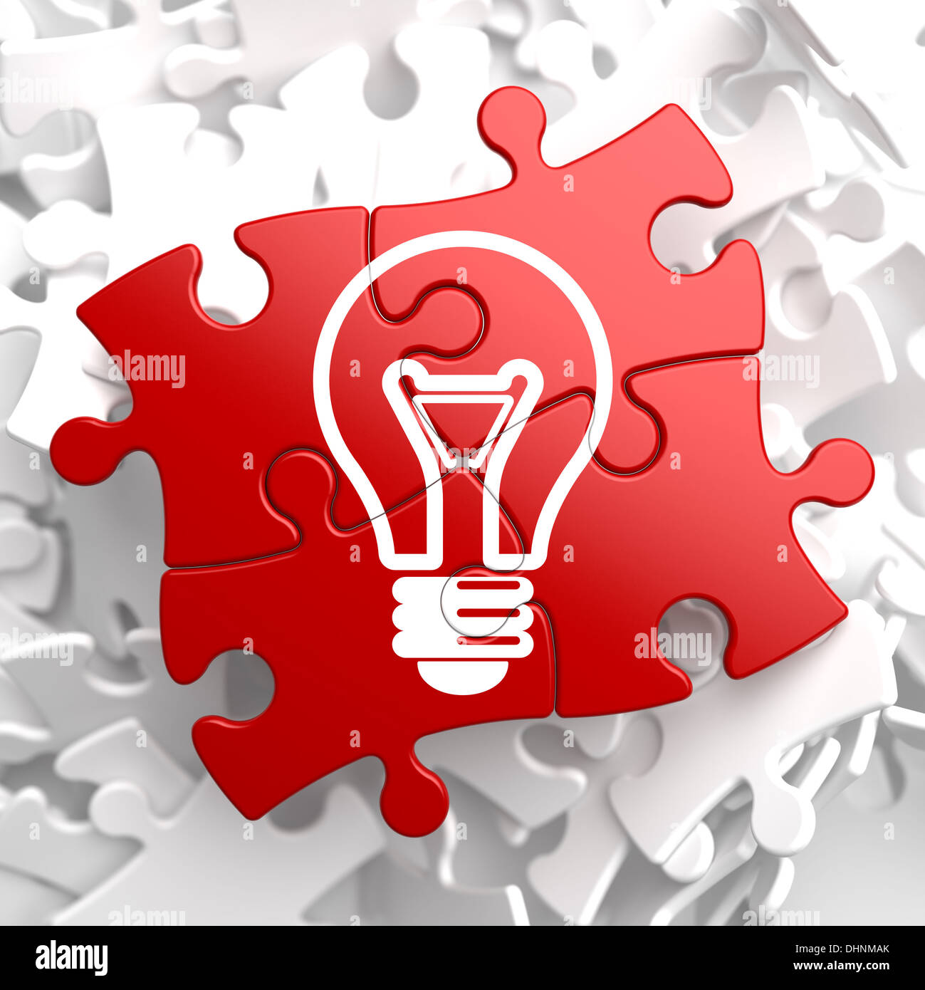 Lightbulb puzzle icon hi-res stock photography and images - Alamy