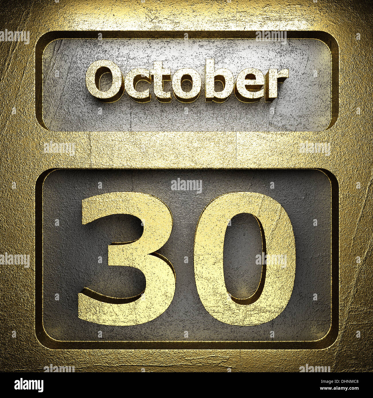 october 30 golden sign Stock Photo - Alamy