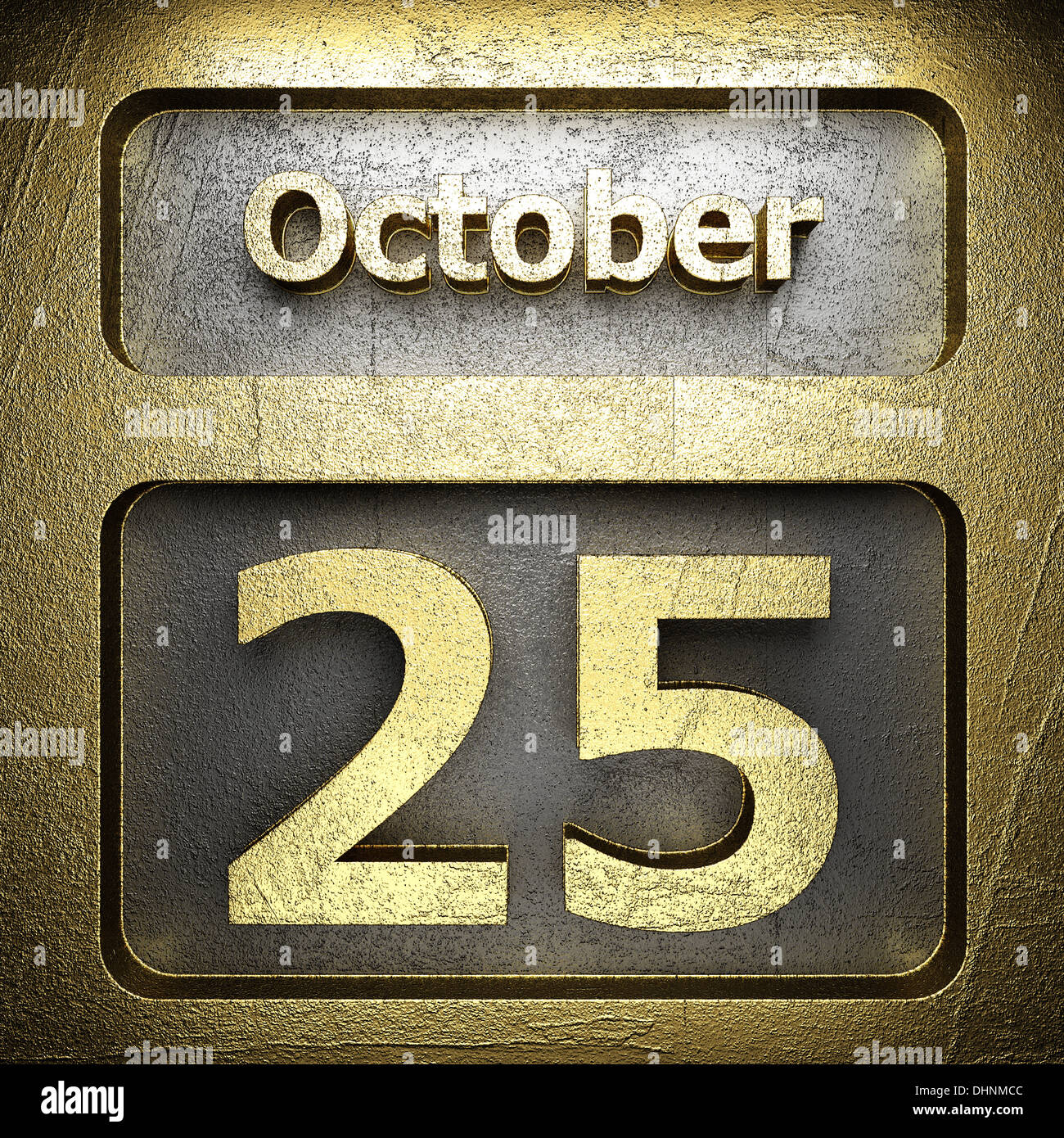 october 25 golden sign Stock Photo - Alamy