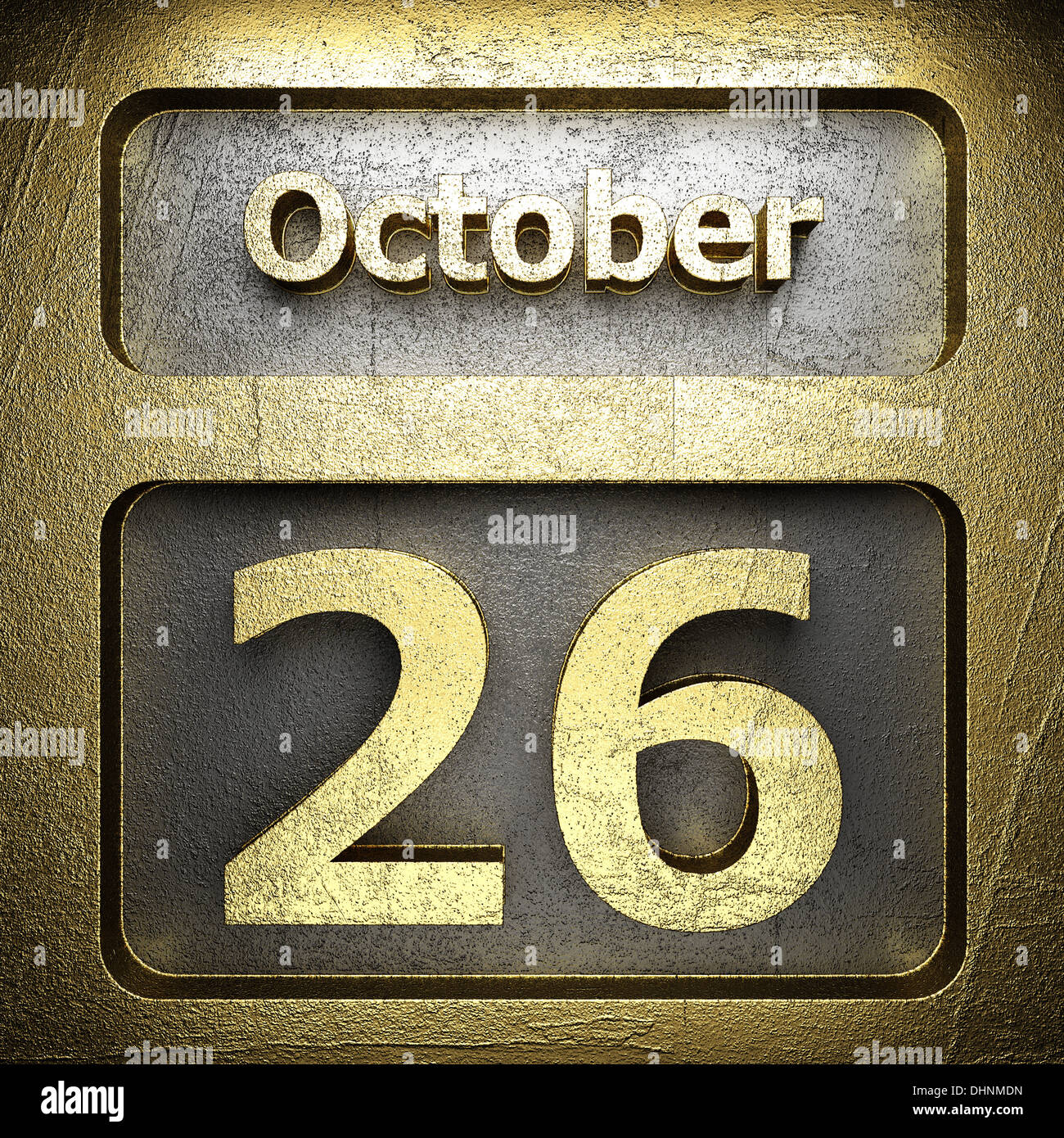 october 26 golden sign Stock Photo - Alamy