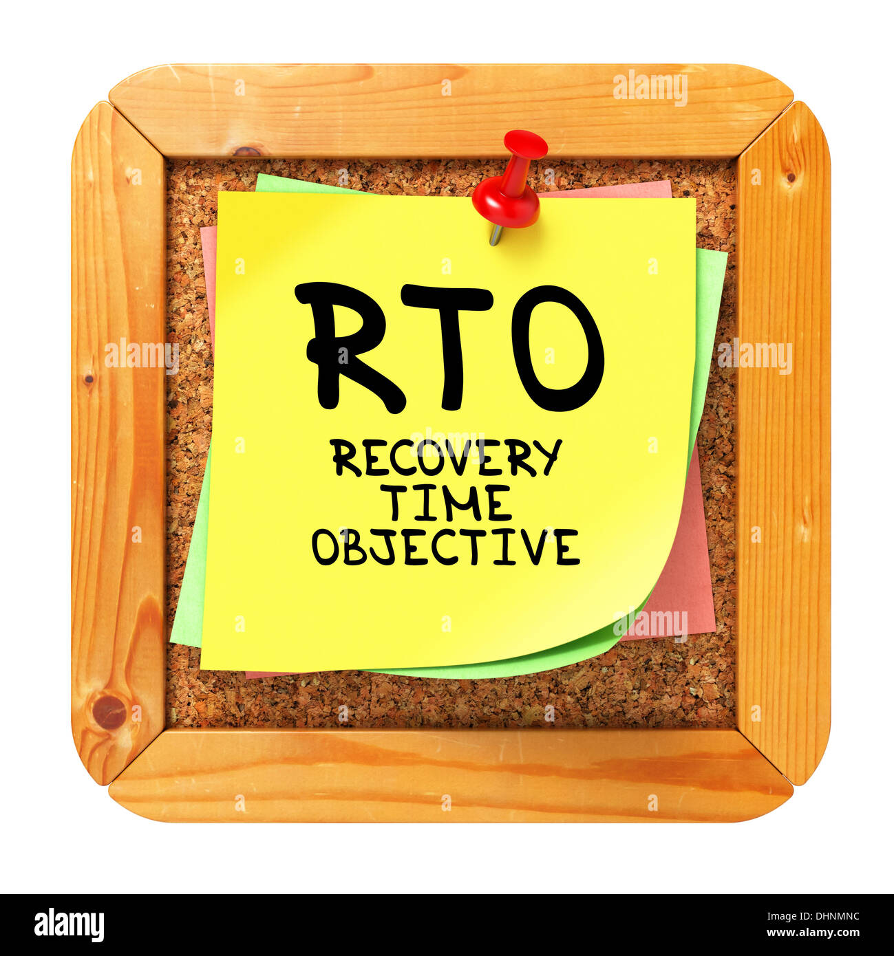 RTO . Yellow Sticker on Bulletin Stock Photo - Alamy