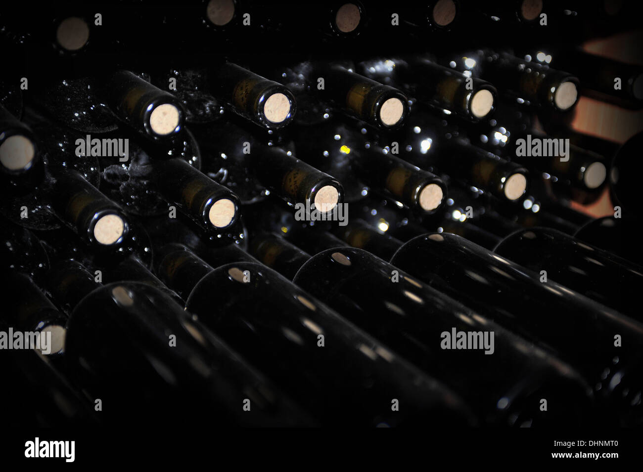 Old bottles of red wine Stock Photo - Alamy
