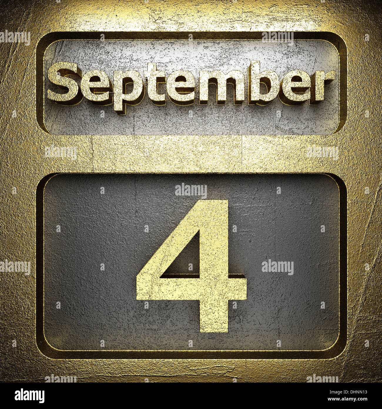 september 4 golden sign Stock Photo - Alamy