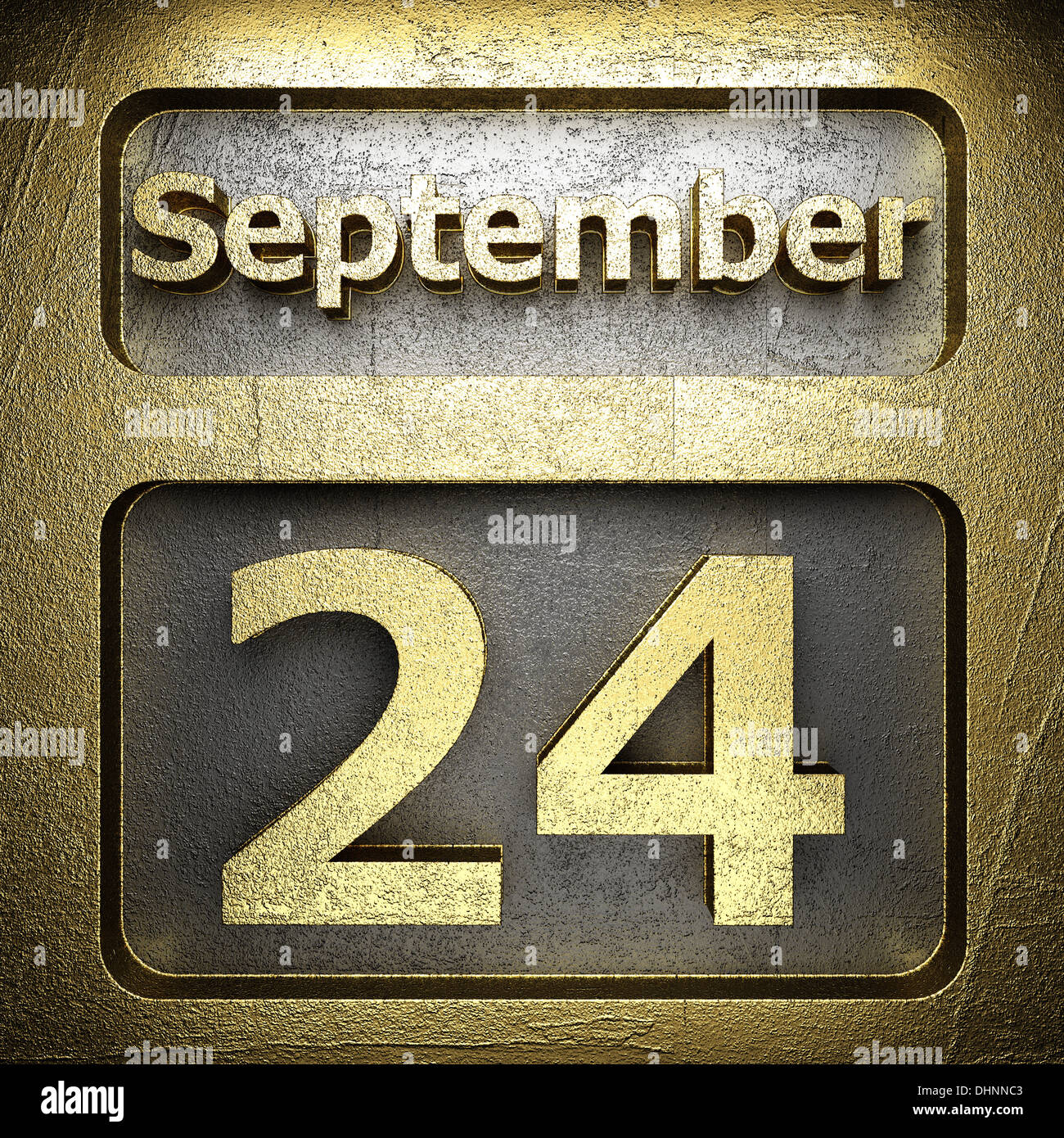 september 24 golden sign Stock Photo - Alamy