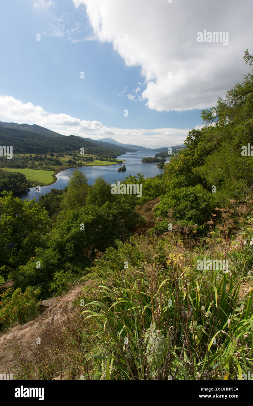 Loch Tummel, Scotland. Picturesque elevated view of Loch Tummel in the ...