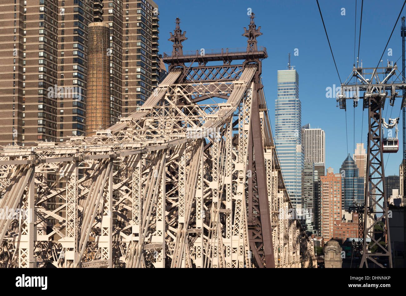 The Ed Koch Queensboro Bridge Crosses the East River, NYC Stock Photo ...