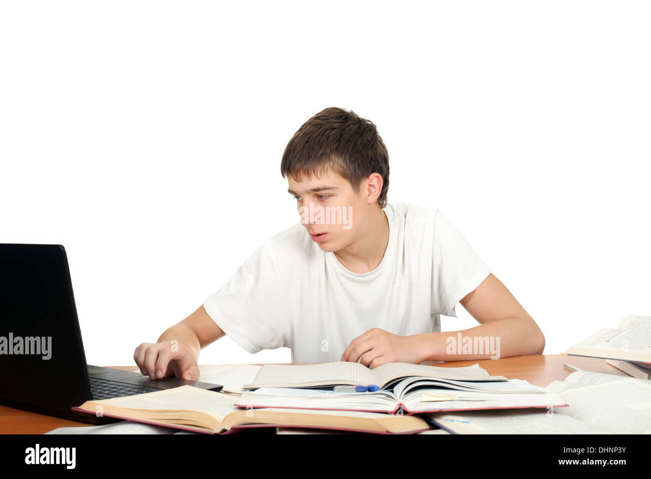 Student With Laptop Stock Photo - Alamy