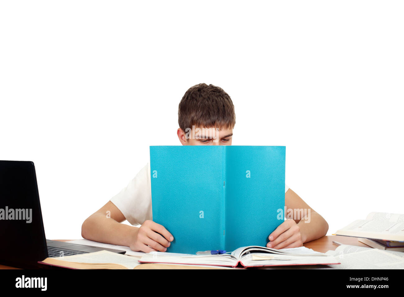 Student With Workbook Stock Photo - Alamy