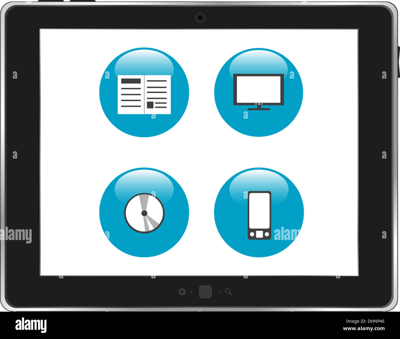 Tablet screen cartoon hi-res stock photography and images - Alamy