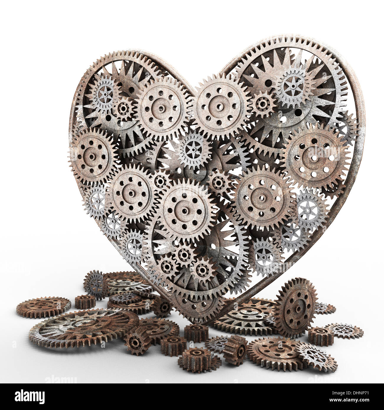 Heart gears hi-res stock photography and images - Alamy