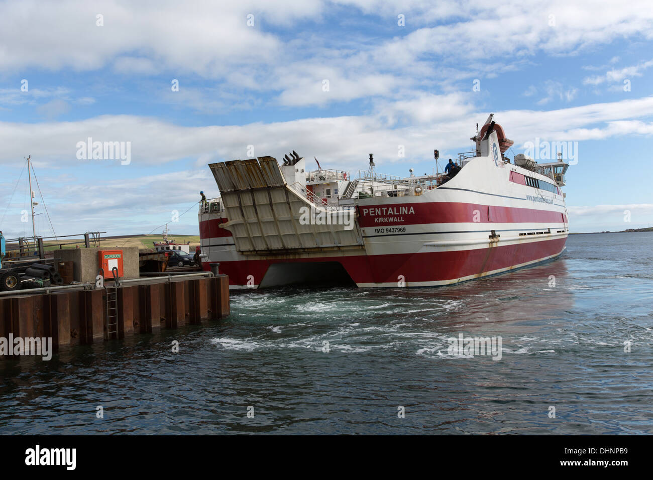 Islands of Orkney, Scotland. The MV Pentalina Gills Bay to St Margaret ...