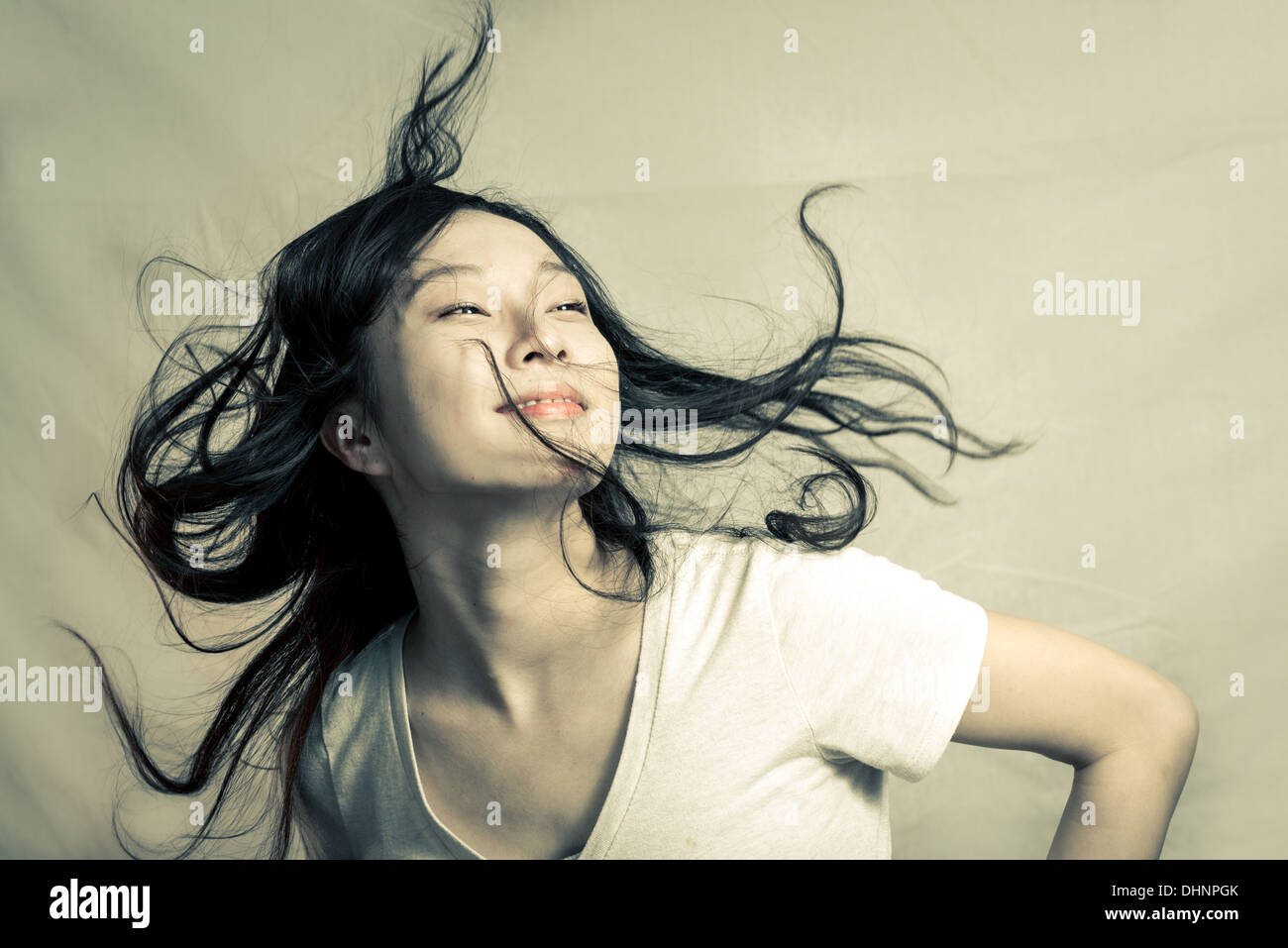 Hair flick hi-res stock photography and images - Alamy