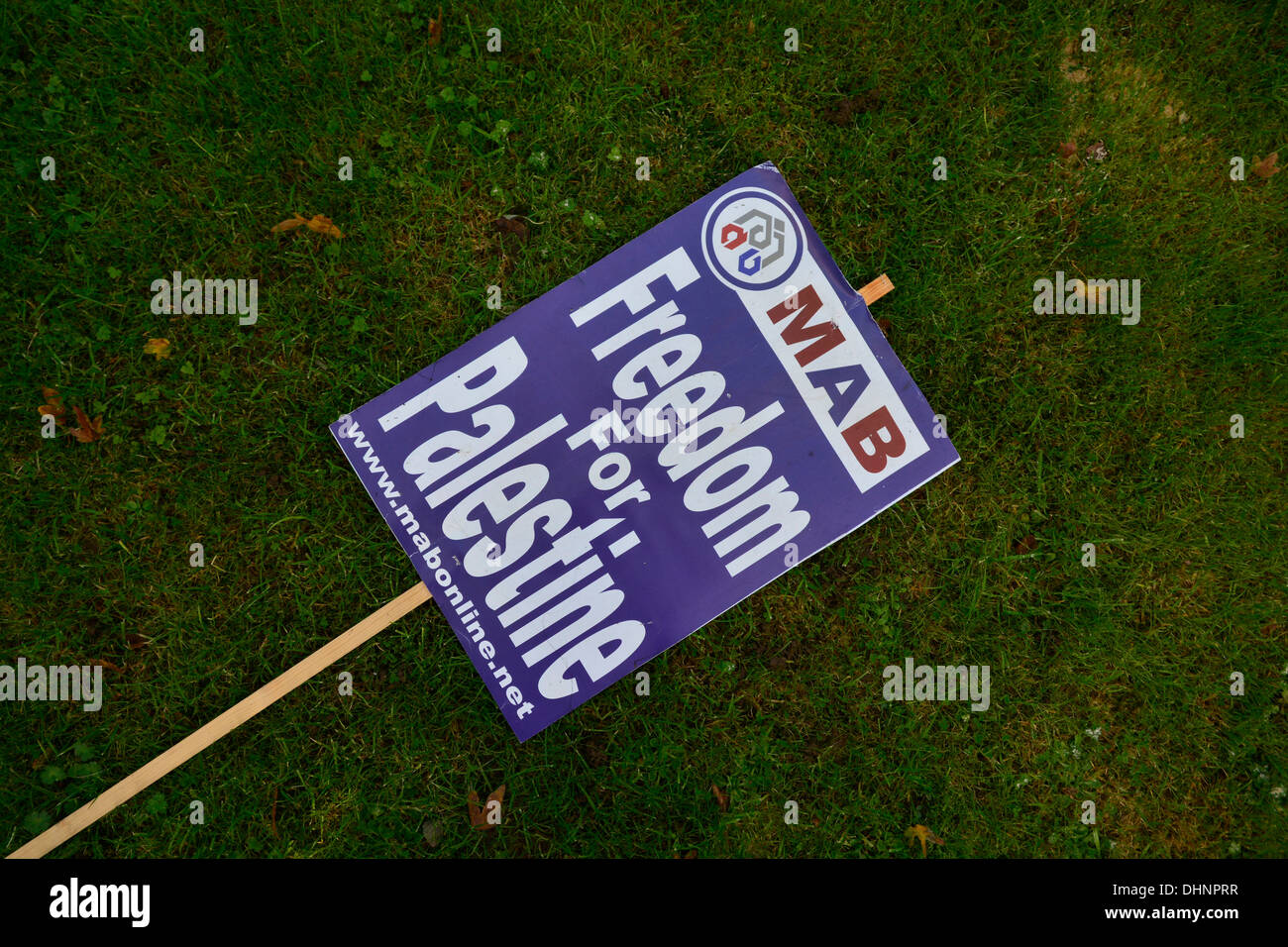 Freedom for Palestine placard from 2003 protest march in London, UK ...