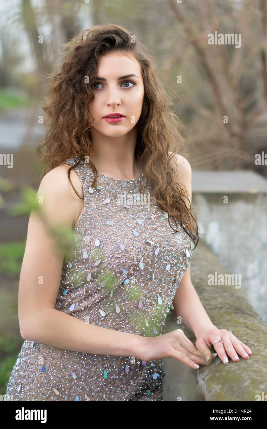 Attractive young lady Stock Photo - Alamy