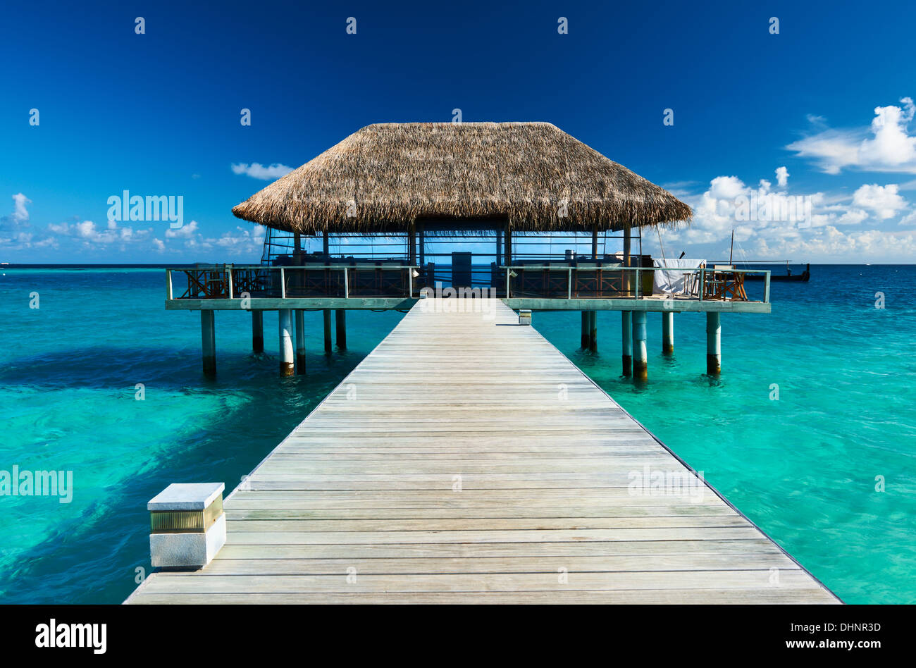 Beautiful beach with jetty Stock Photo - Alamy