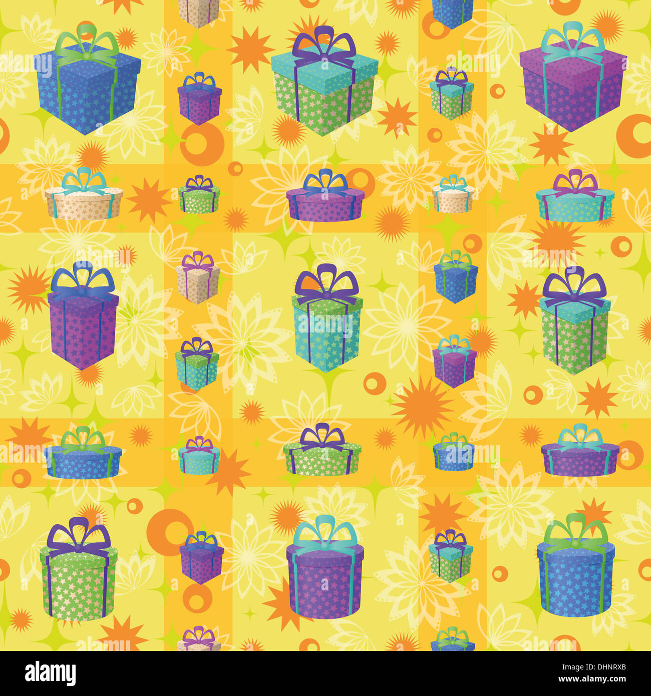 Gift boxes, seamless background Stock Photo - Alamy