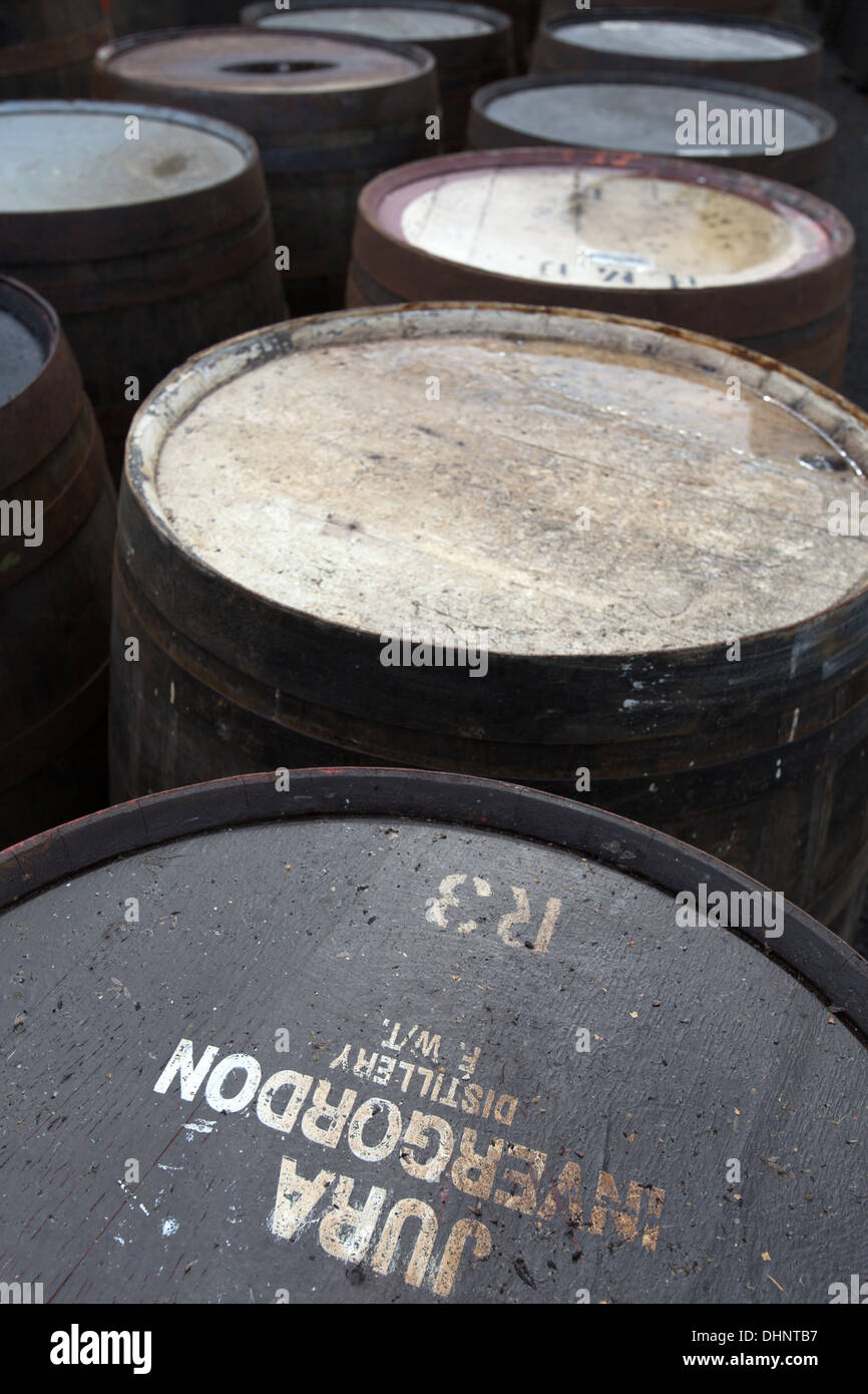 Empty whisky barrels hi-res stock photography and images - Alamy