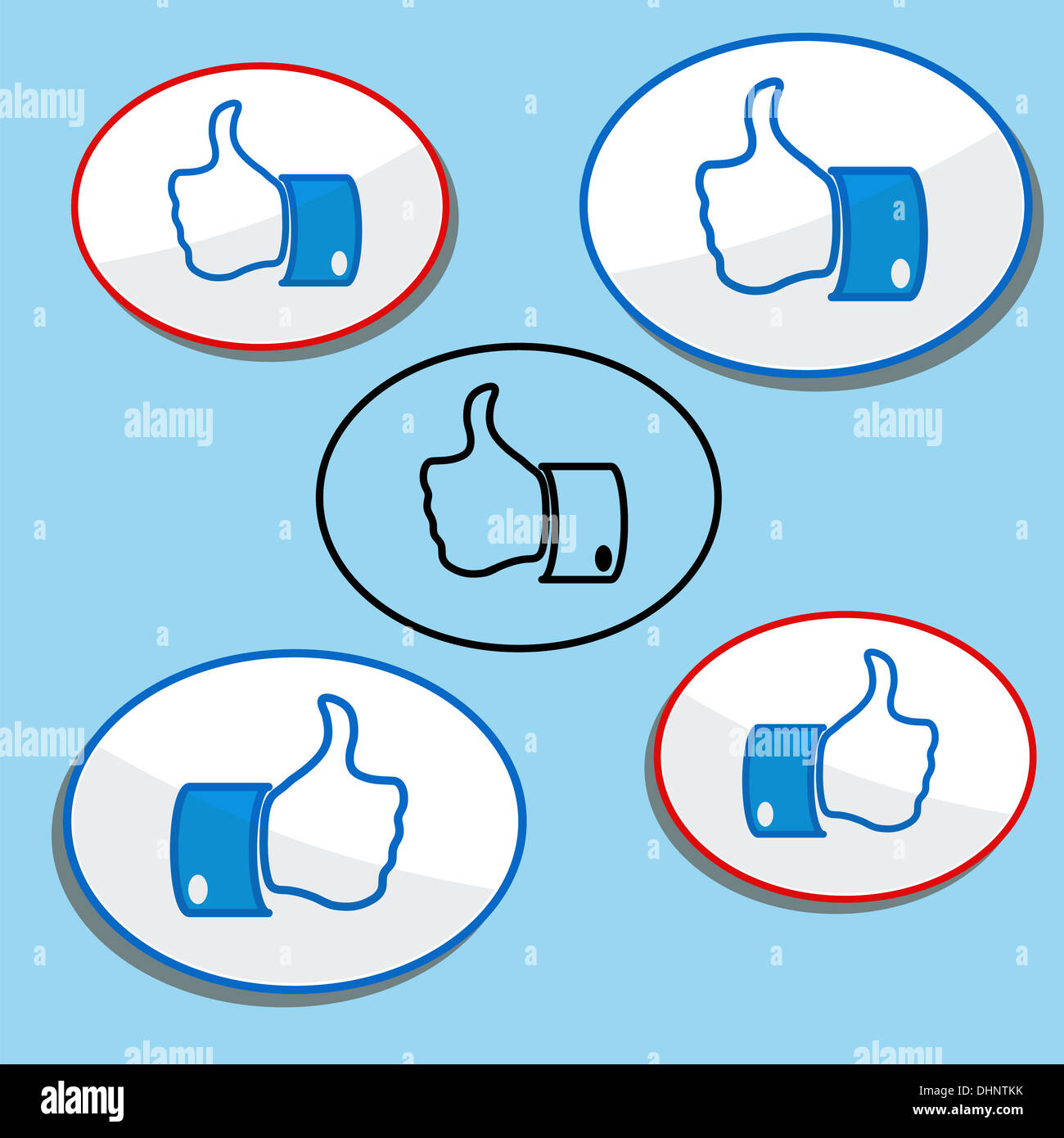 set of like buttons Stock Photo - Alamy